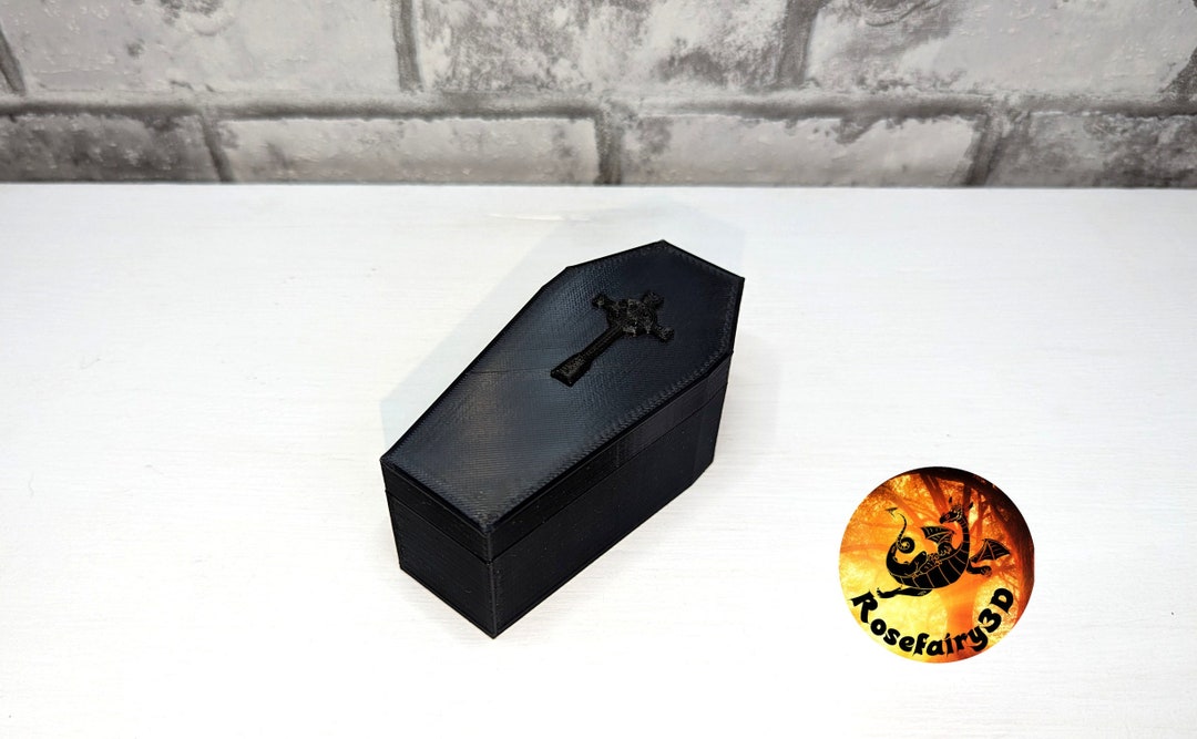 Coffin as a Tin With a Cross on the Lid in Your Desired Color 10 Cm ...