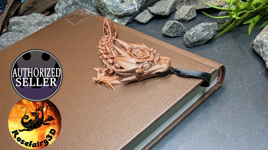 Baby Dragon rosedragon as Bookmark, Lucky Charm, Talisman Movable ...