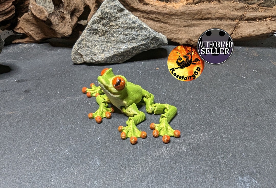 Movable Frog small in the Color of Your Choice as a Decoration, Desk ...