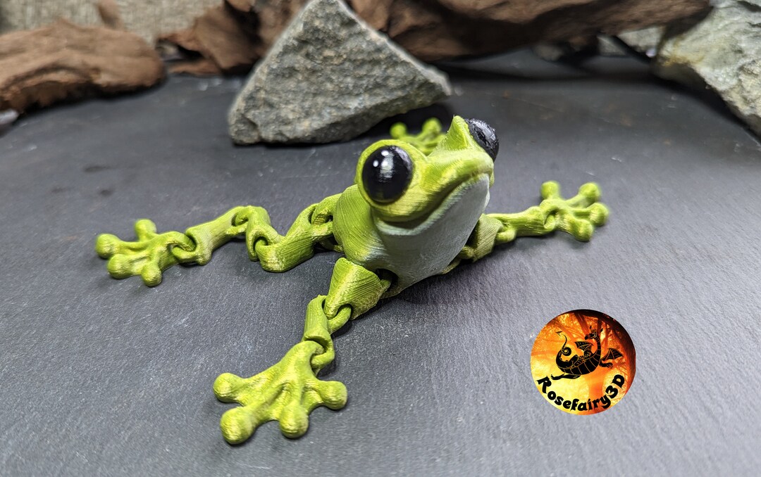 Movable Frog as Decoration, Desk Toy or for in Your Plants Fidget 3D ...