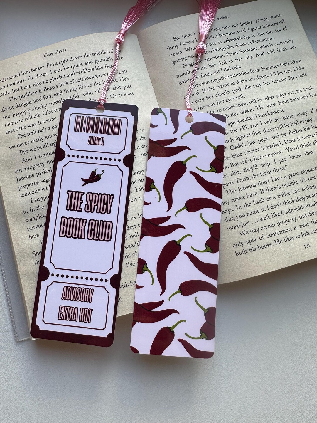 Handmade Spicy Book Club Bookmark Set With Tassels - Etsy