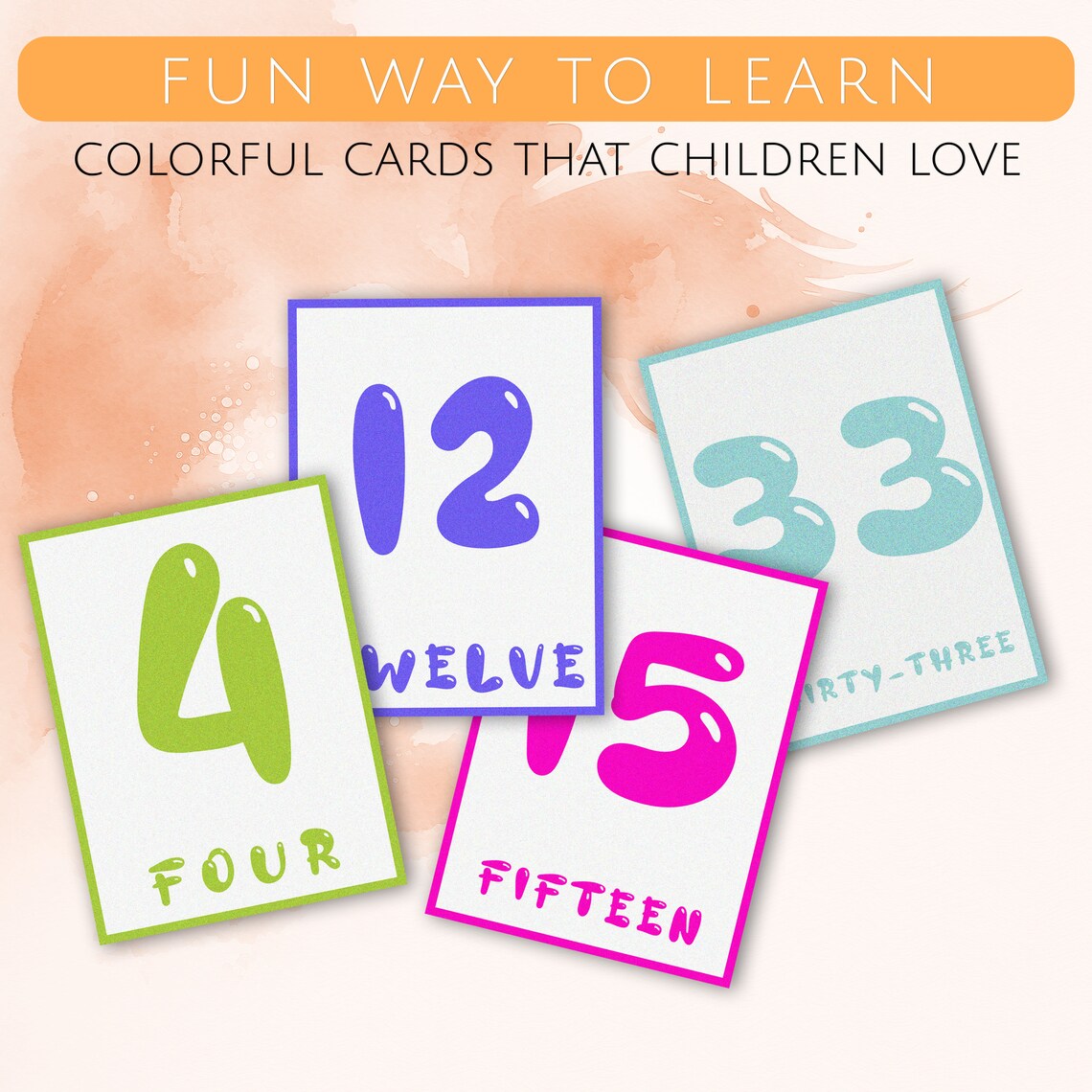 Number Flash Cards 1-100, Count to 100, Preschool Counting Flash Cards ...