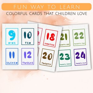 Number Flash Cards 1-100, Count to 100, Preschool Counting Flash Cards ...
