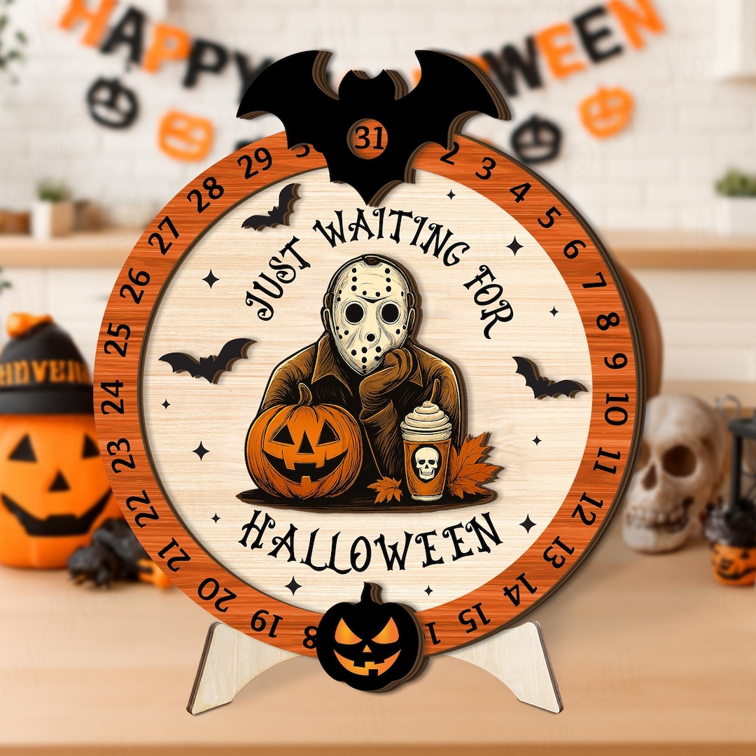Halloween Countdown 2025, Just Waiting for Halloween Countdown Sign ...