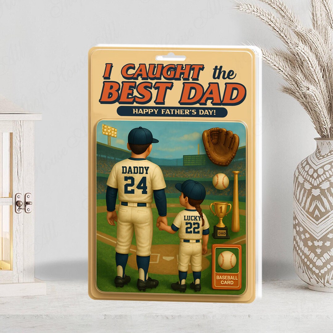 Personalized We Caught the Best Dad Acrylic Block Plaque, Fathers Day ...