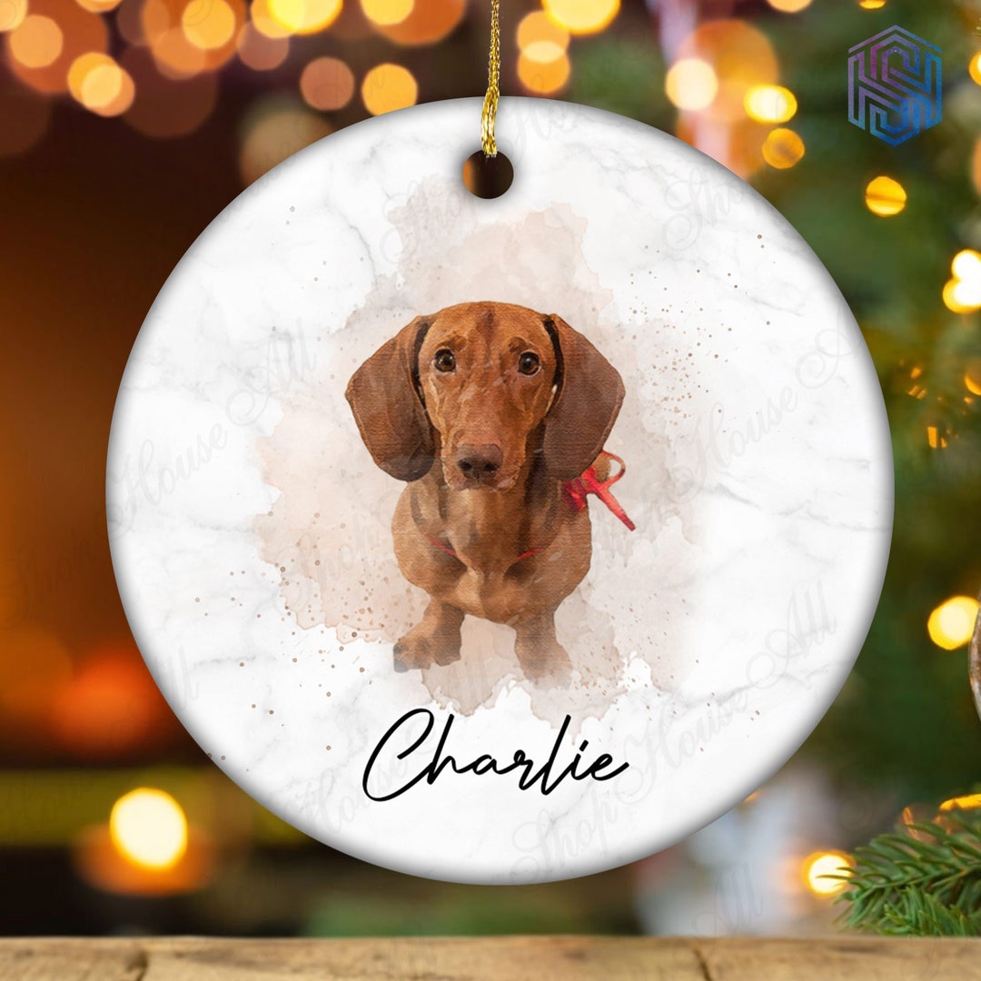 Weiner Dog Photo Ornament Dachshund Dog Christmas Ornament - Etsy