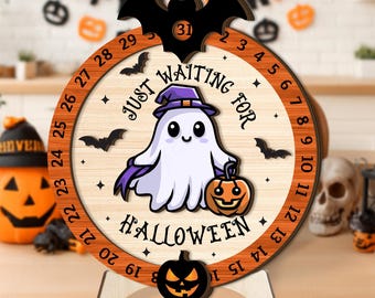 Halloween Countdown 2025, Just Waiting for Halloween Countdown Sign ...