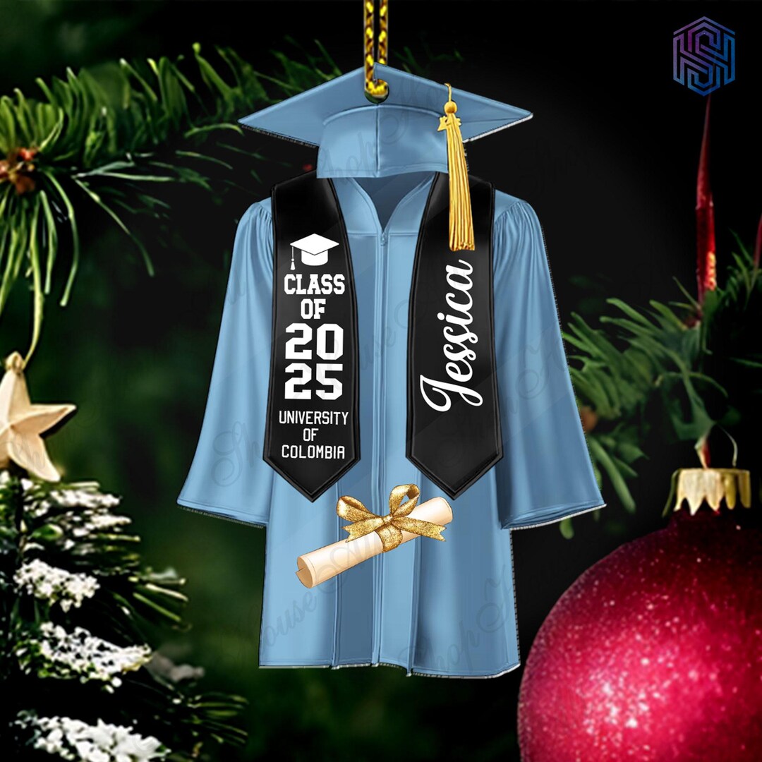 Personalized Graduation Ornament, Custom Class of 2025 Ornament, 2025 ...