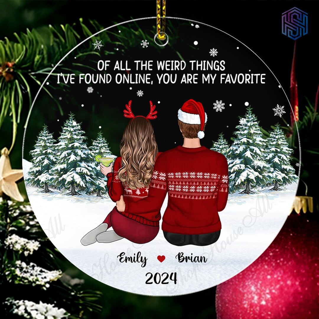 Custom First Christmas Couple Ornament 2024, You're My Favorite Couple ...