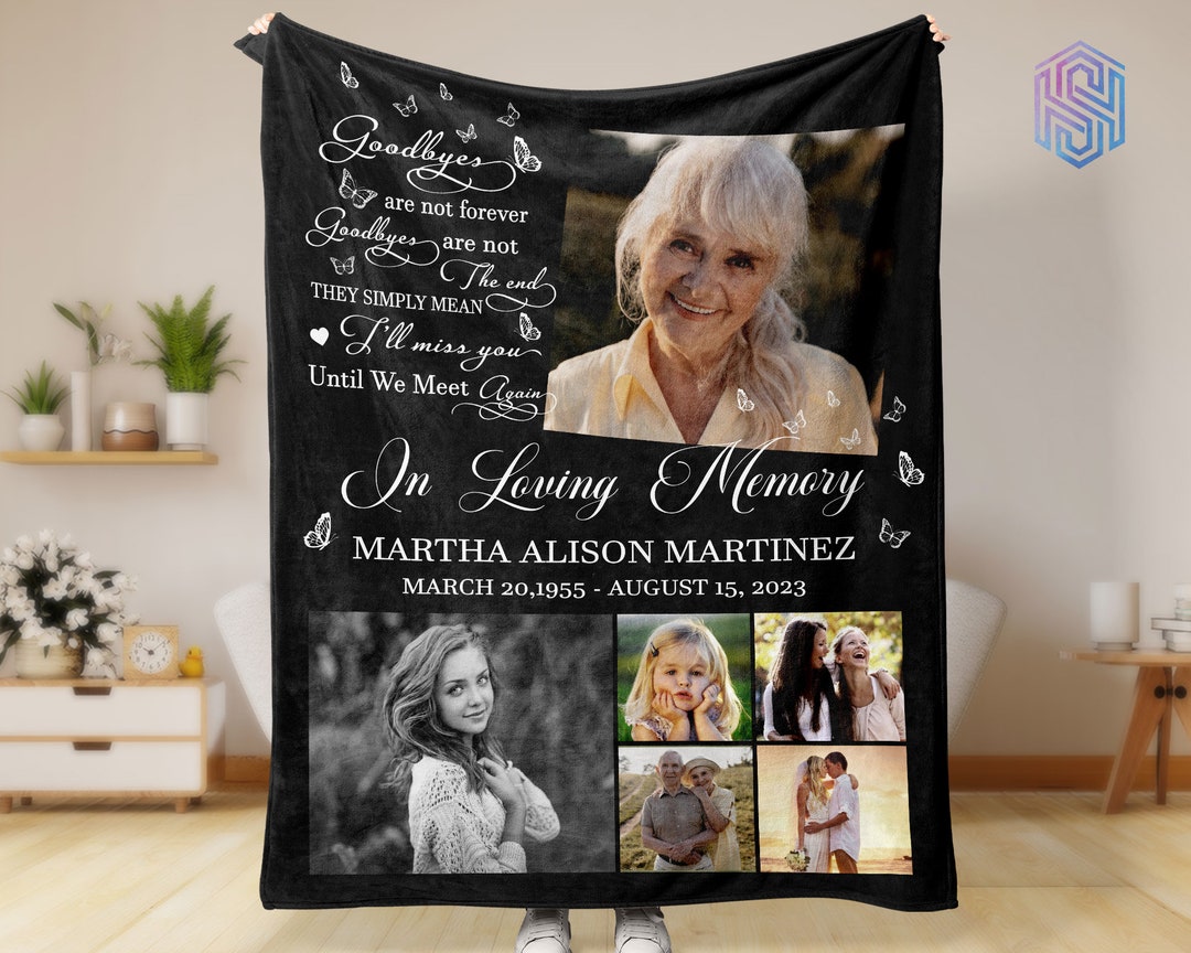 Loss of Mother in Loving Memory Photo Blanket - Memorial Blankets With ...