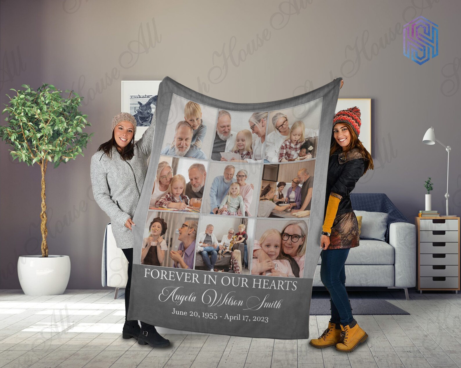 Forever in Our Hearts Memorial Blankets With Pictures, Christmas ...