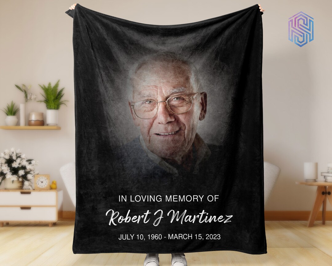 In Loving Memory Blanket Loss of Father, Grandpa - Personalized ...