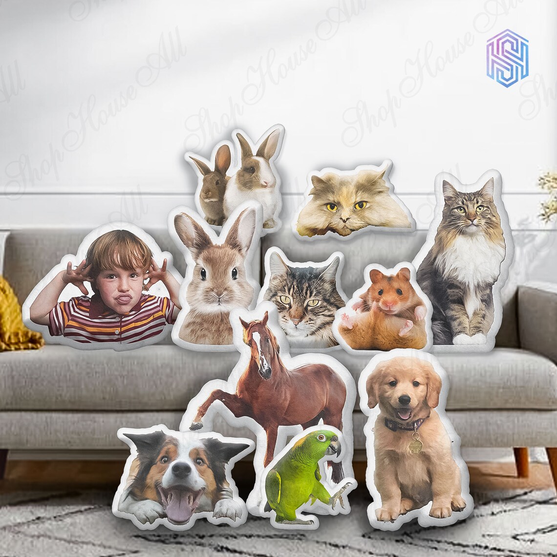 Custom Dog Photo Pillow, 3D Pet Pillow From Photo, Personalized Animal ...