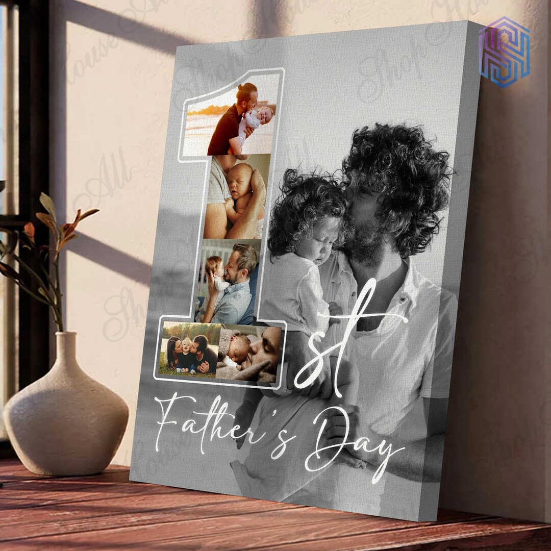 Custom Dad Photo Collage 1st Fathers Day Gift for New Dad, First Time ...