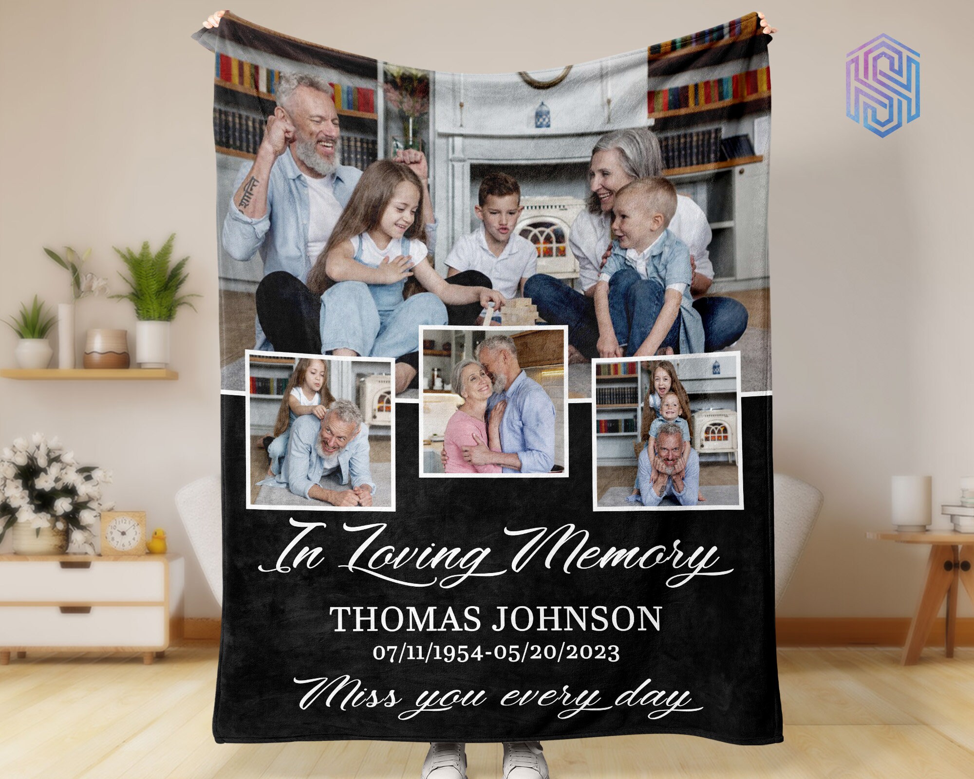 Personalized Memorial Blankets With Pictures Of Loss Of
