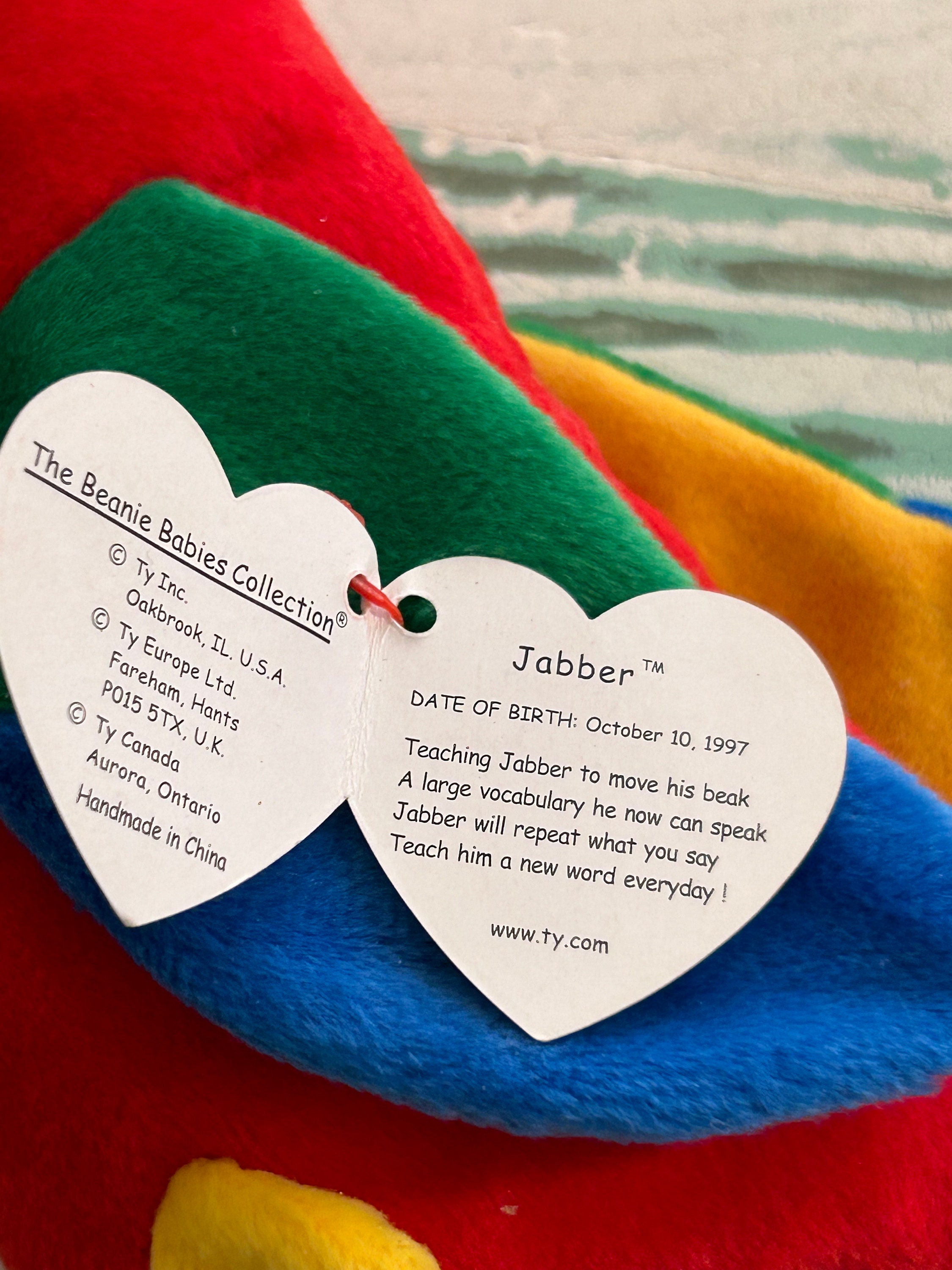 Extremely Rare TY Jabber Beanie Baby With Errors Stamp - Etsy