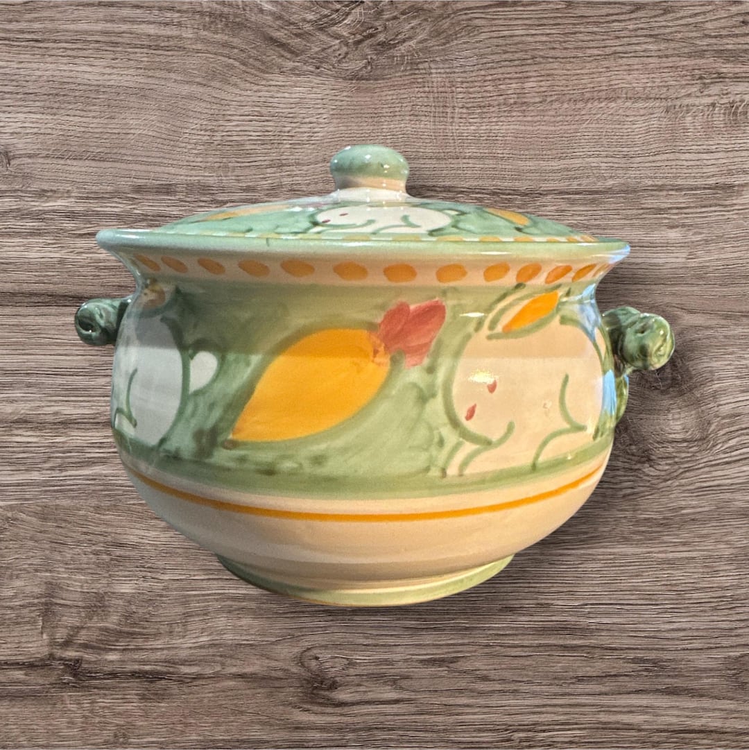 Solimene Vietri Campagna Soup Tureen With Lid Rabbits Carrots Easter - Etsy