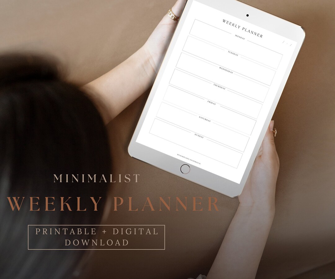 Minimalist Weekly Planner, ADHD Printable Planner, Life Planner, Task ...