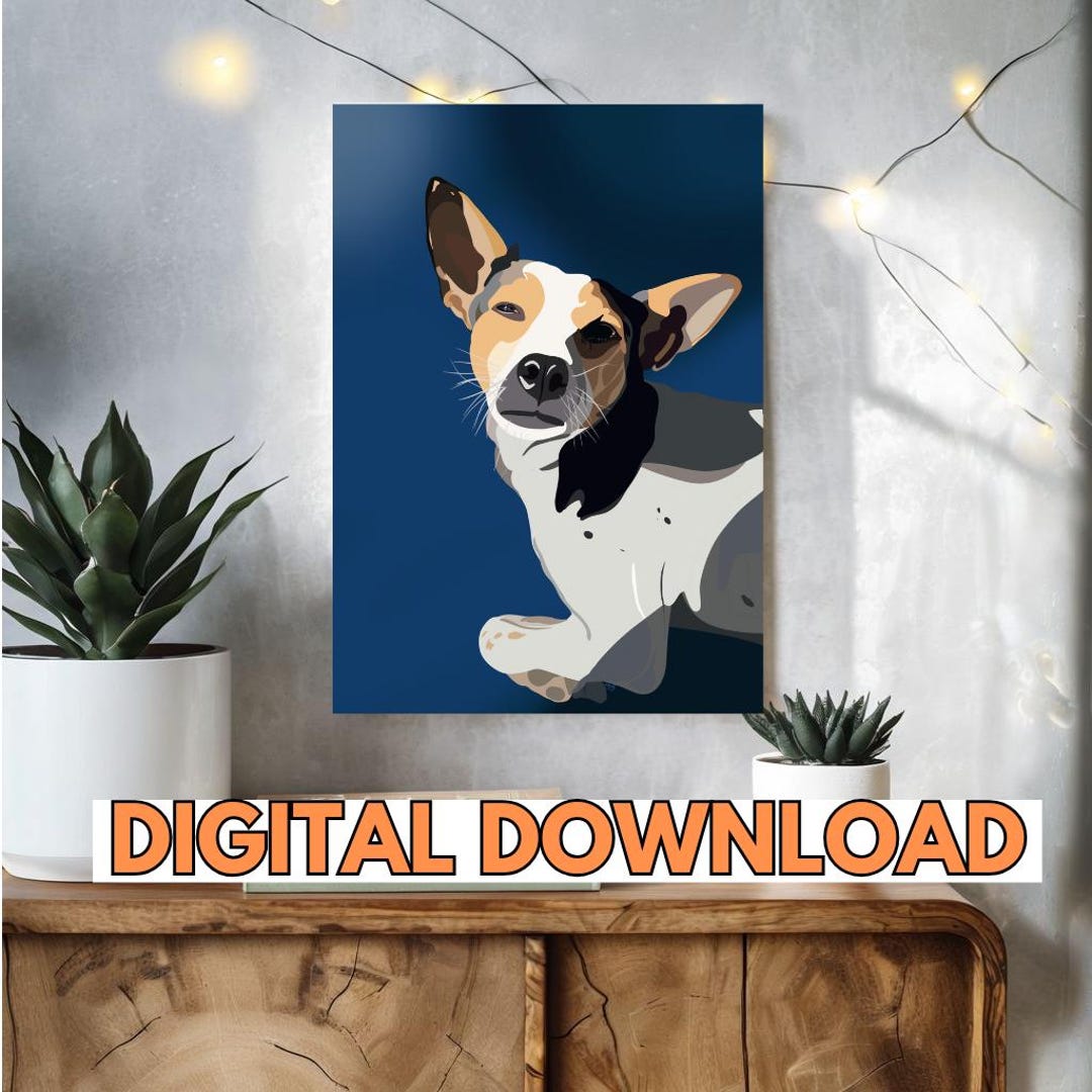 Digital Download Custom Portrait Pet Cartoon Design Family Animal Pet ...