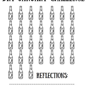 Dry January Tracker Printable Planner Calendar New Year - Etsy