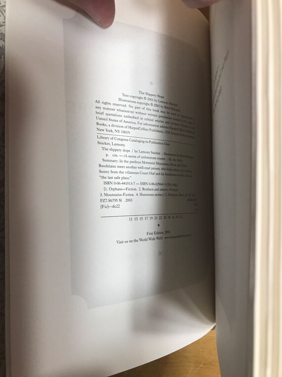 The Slippery Slope Lemony Snicket