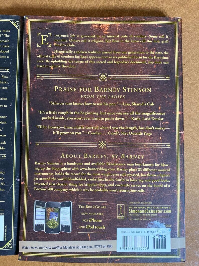 The Bro Code and the Playbook How I Met Your Mother Barney Stinson ...