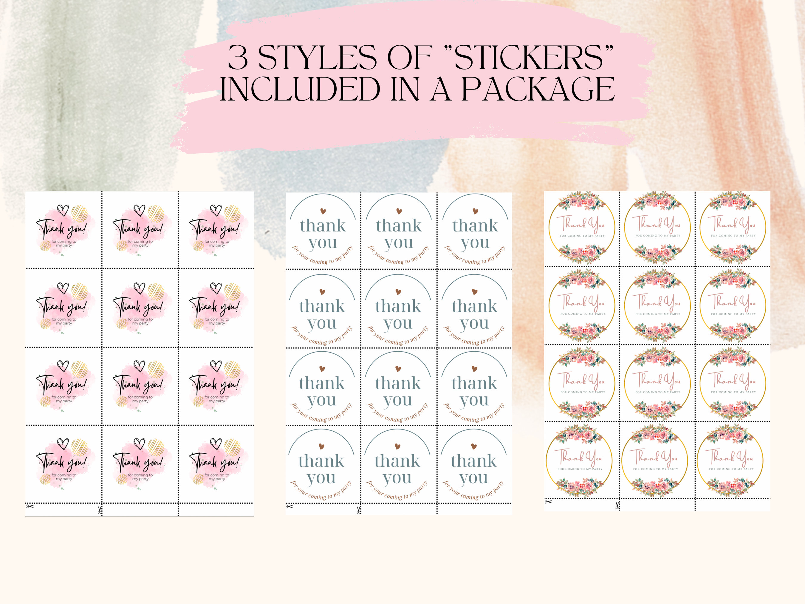 Thank You Gift Stickers | Stickers | Party Gifts | Thank You Notes ...