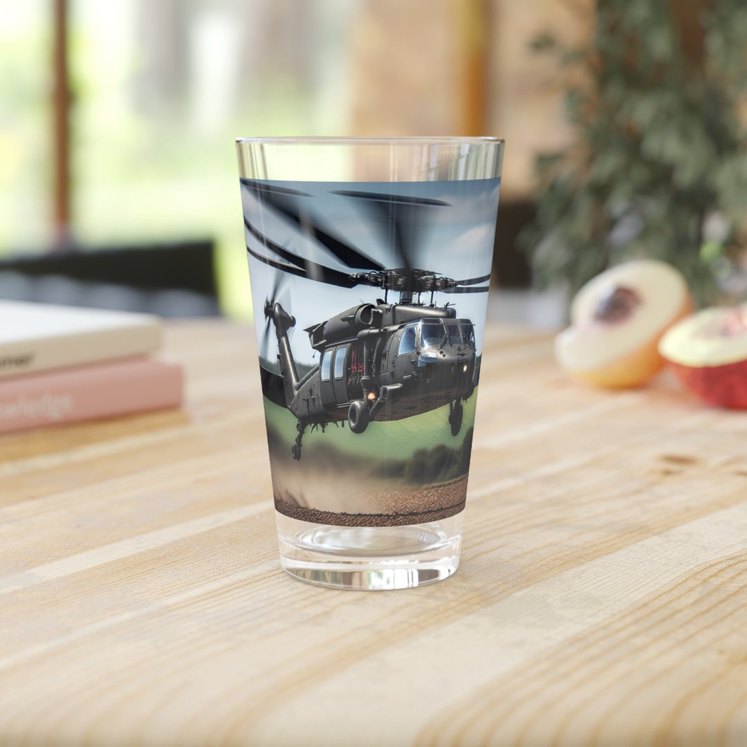 Blackhawk Helicopter Pint Glass, 16oz - Etsy