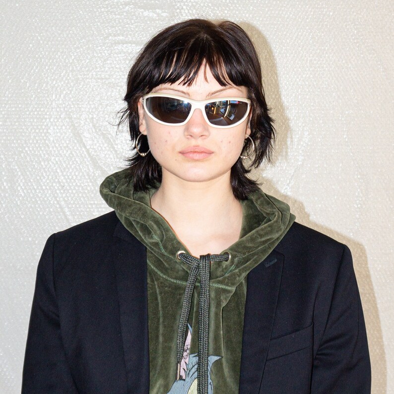 Y2k Vintage Rave Ice Cold Wide Angle Sunglasses in White - Etsy