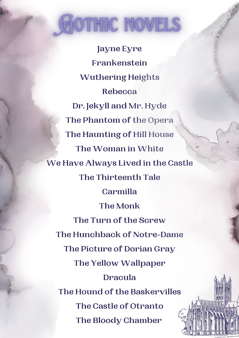 Gothic Reading Journal - PDF - Download - Printable - Book Tracker ...