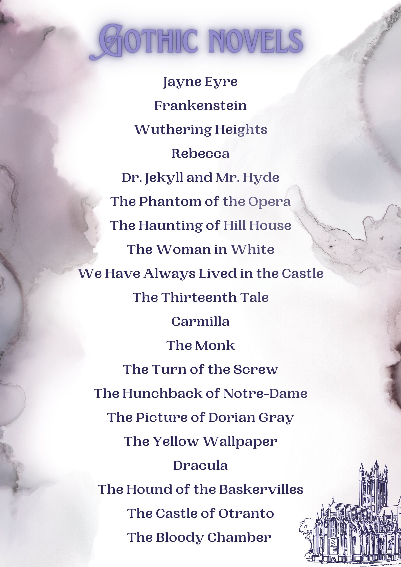 Gothic Reading Journal - PDF - Download - Printable - Book Tracker ...