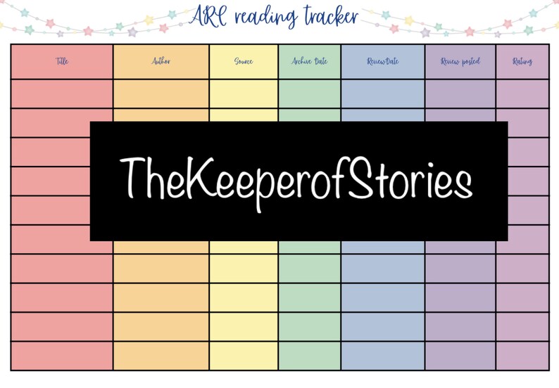 ARC Reading Tracker, Advanced Reader Copy Tracker - Etsy