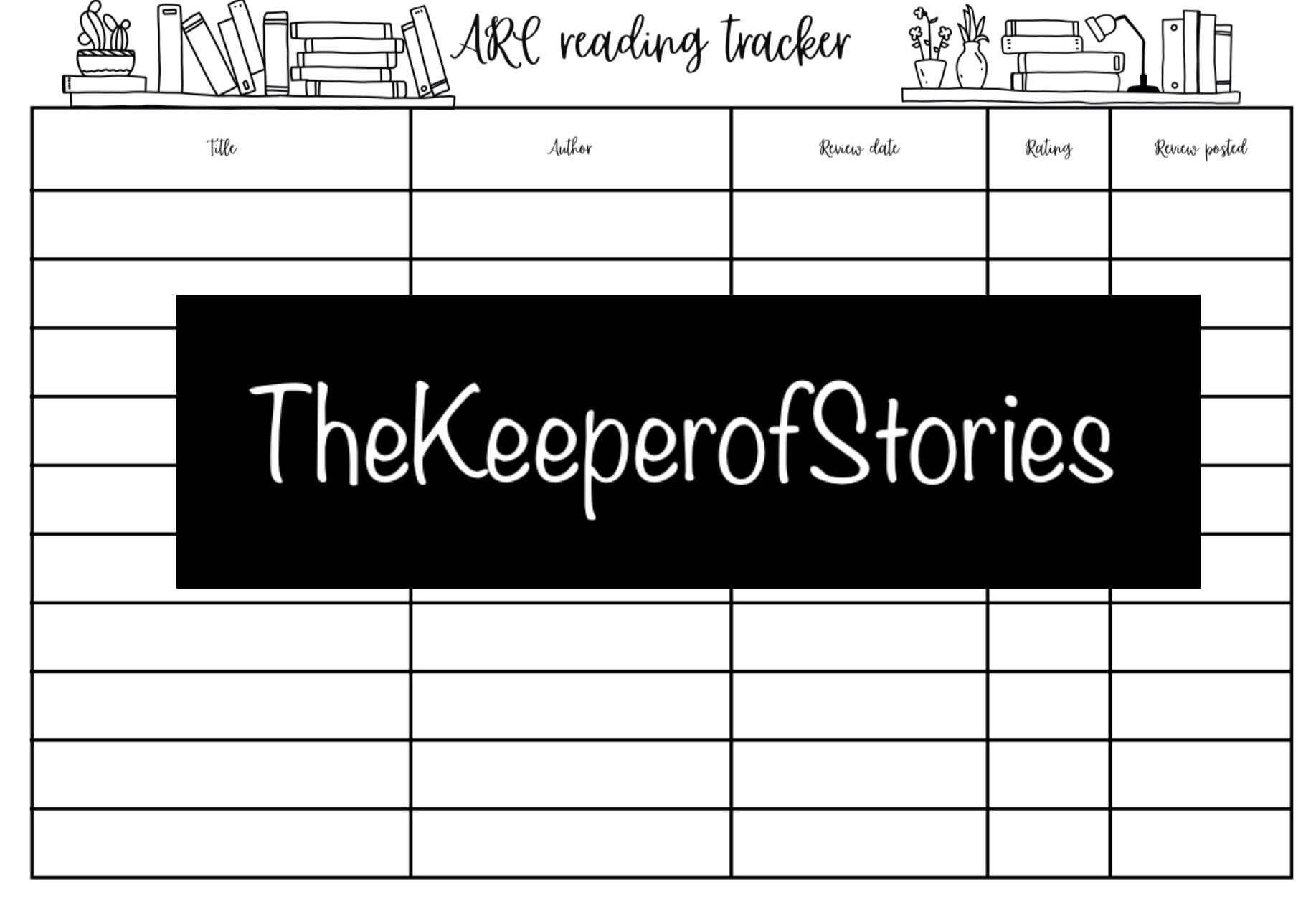 ARC Reading Tracker, Advanced Reader Copy Tracker - Etsy