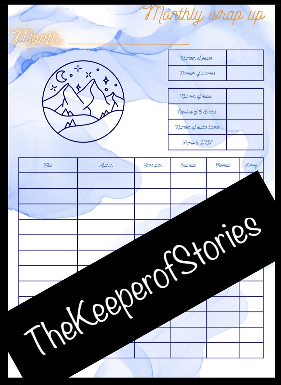 ACOTAR Themed Reading Journal PDF Digital Download - Etsy