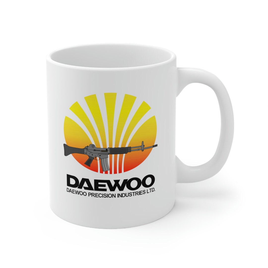 Retro 80's Daewoo K2 AR100 MAX II Dr200 Dr300 Korean Rifle Ceramic Mug ...