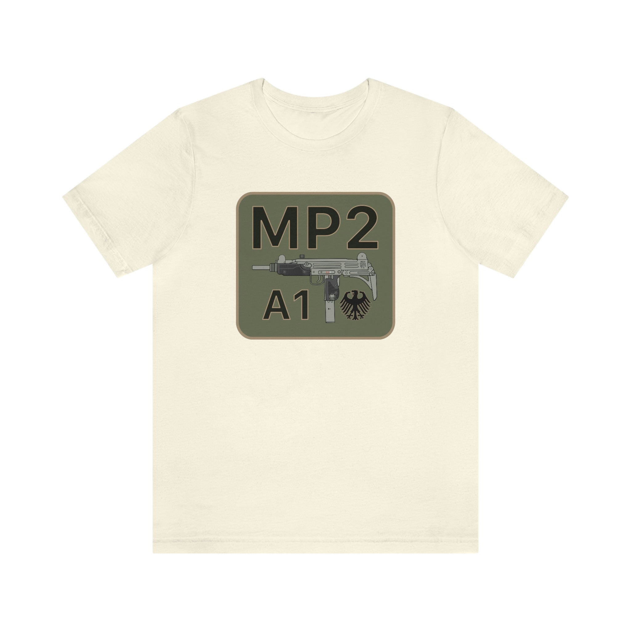 Custom German MP2 A1 UZI 9mm SMG T Shirt - Unisex Jersey Short Sleeve ...