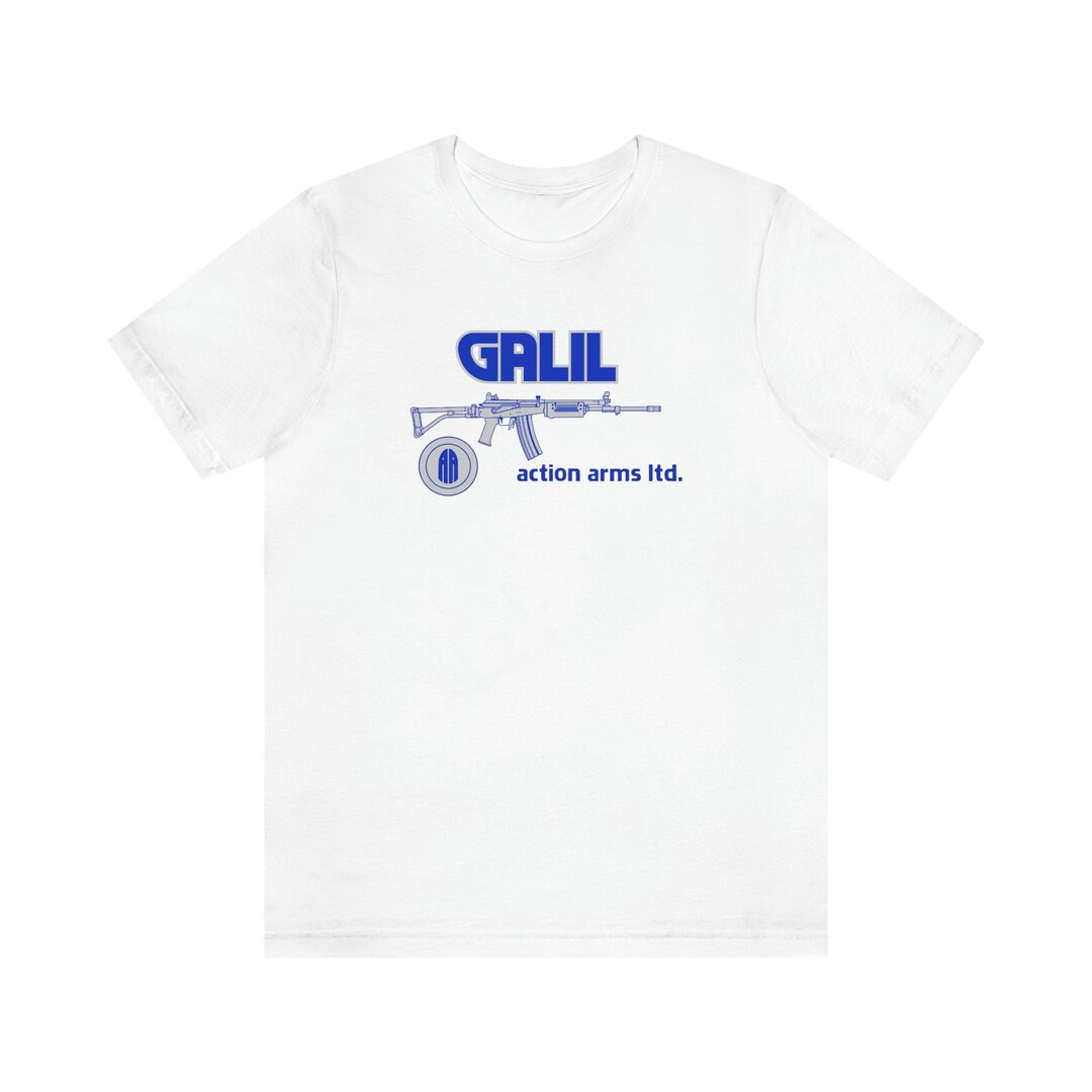 Retro 80's Action Arms IMI Galil AR T-shirt - Unisex Jersey Short ...