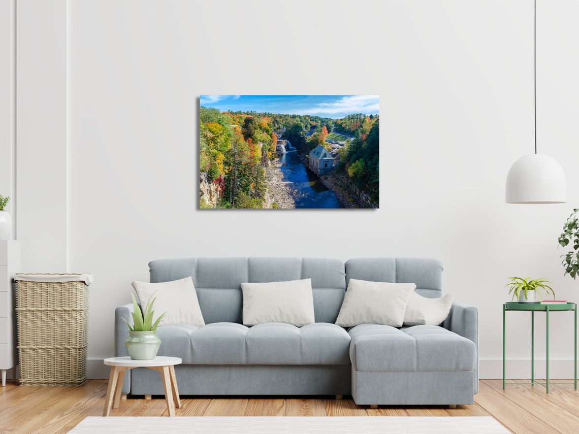 Ausable Chasm Fall,new York, USA | Travel | Canyon Wall Art | NY ...