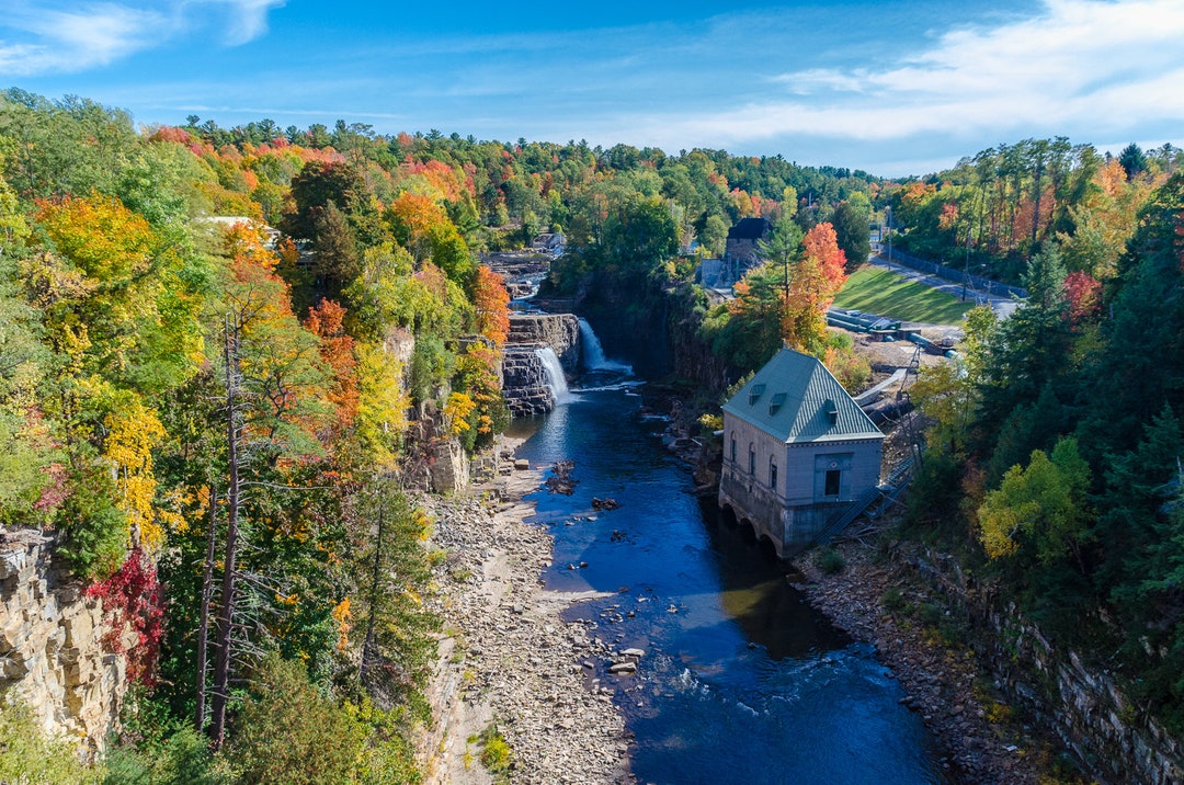 Ausable Chasm Fall,new York, USA | Travel | Canyon Wall Art | NY ...