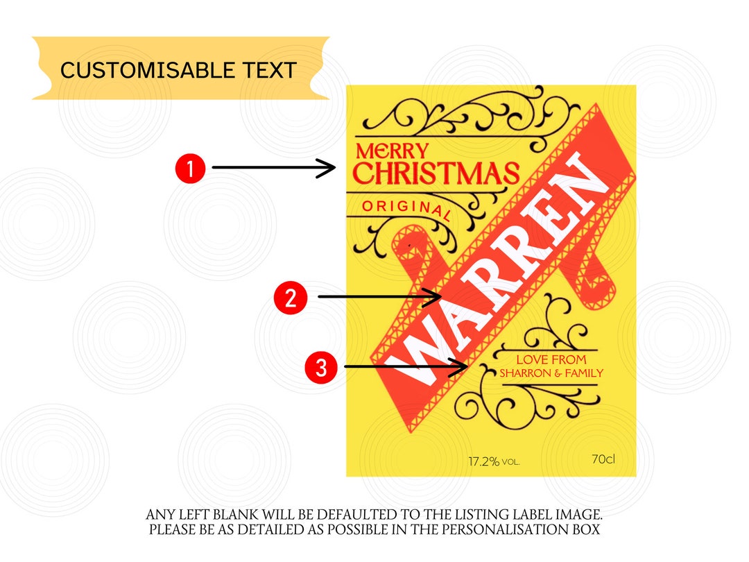 Christmas Advocaat Eggnog Custom Alcohol Bottle Label Birthday Wedding ...