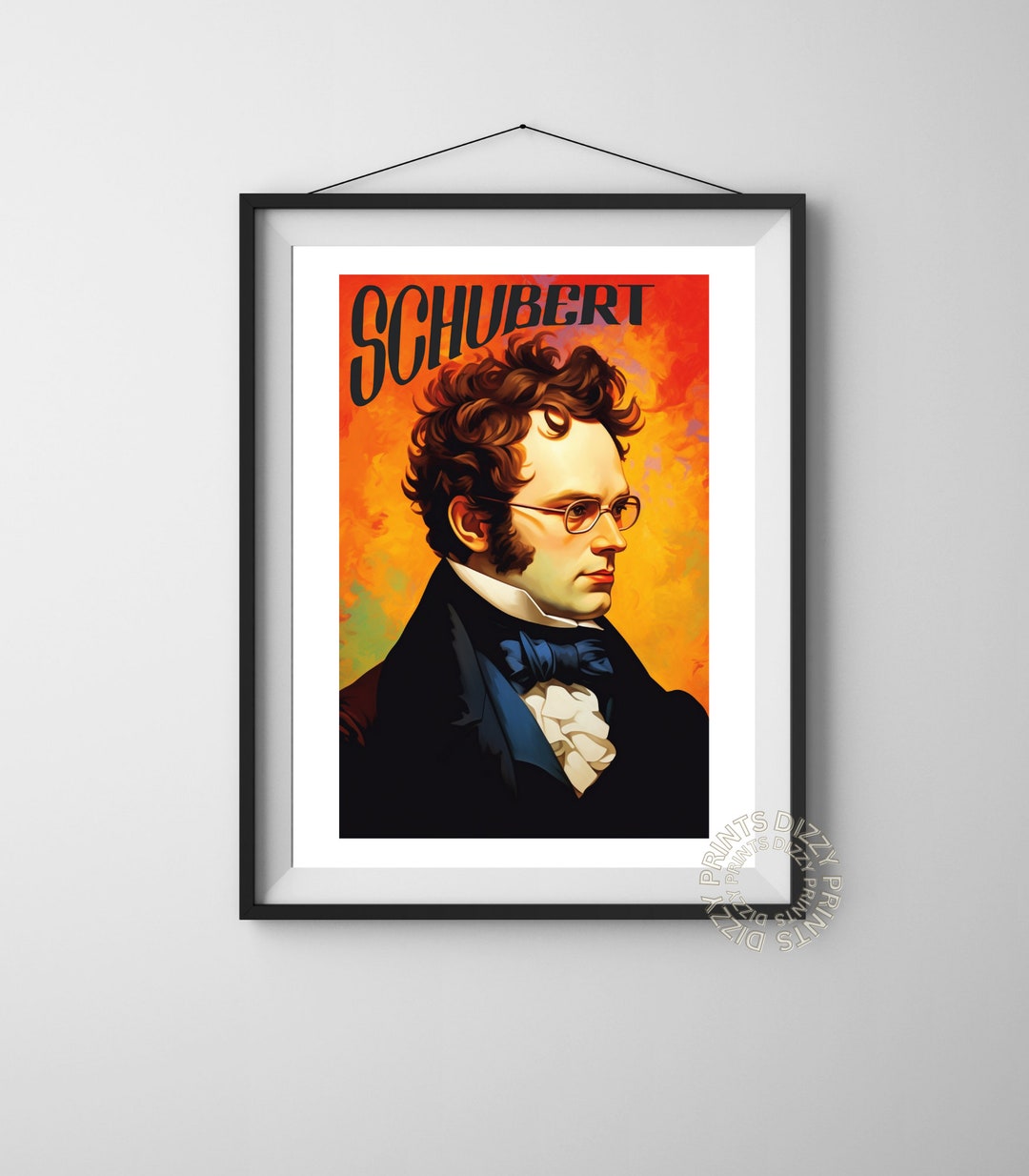The Retro Schubert Poster Print Psychedelic Classical Music Retro ...