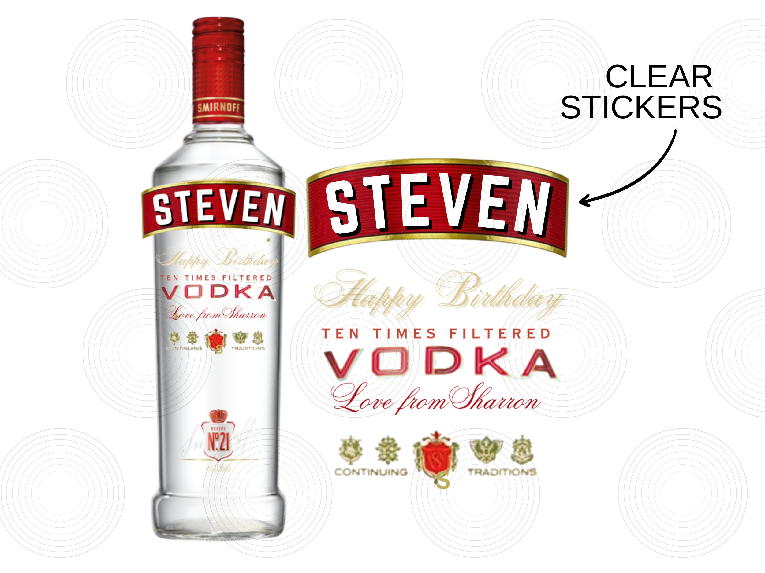 Smirnoff Vodka Label