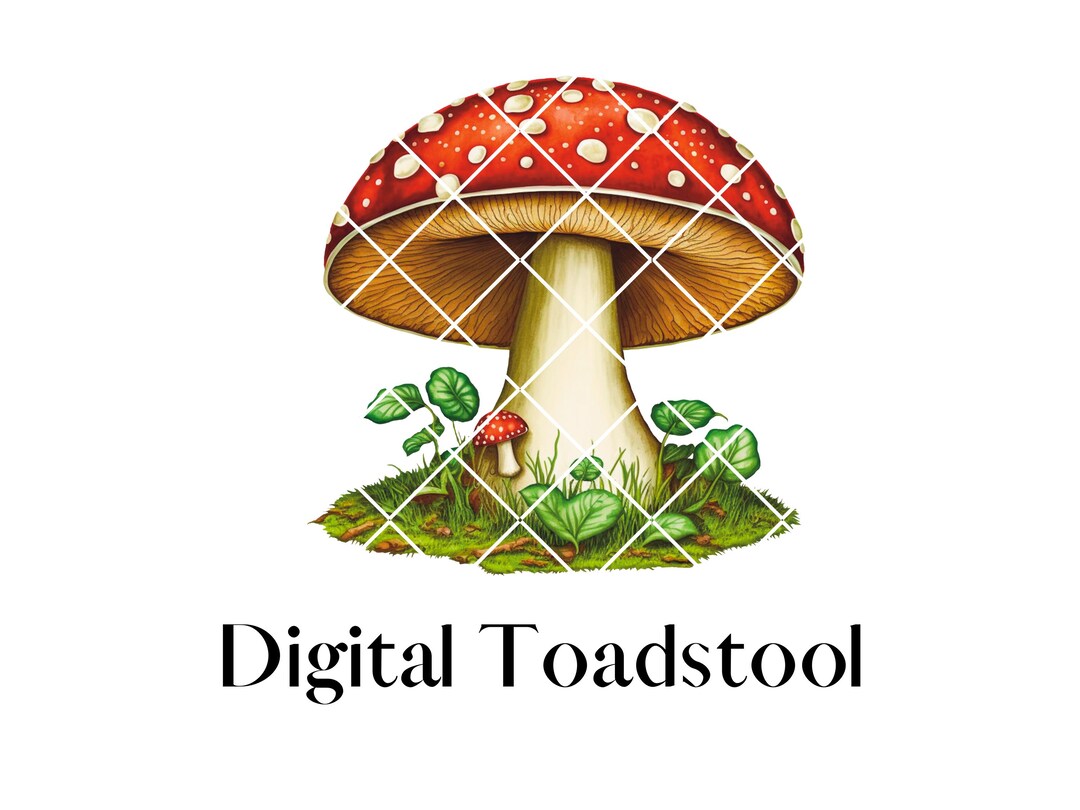 Red Toadstool PNG SVG Clipart File, Transparent Background, Commercial ...