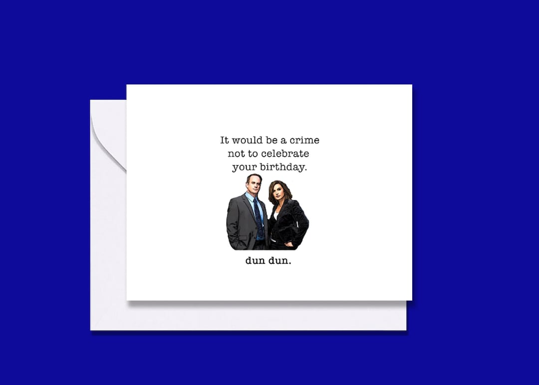 Law and Order Birthday Card, Benson and Stabler Birthday Card, Dun Dun ...