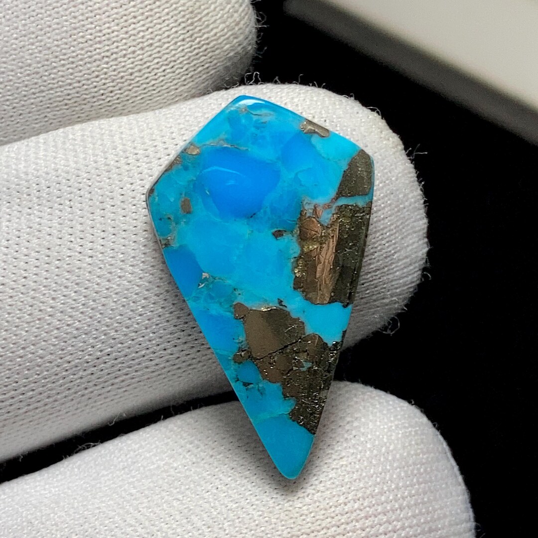 Elegance Pyrite Turquoise Cabochons, 27 X 16 X 4MM, 14.7ct, Turquoise ...