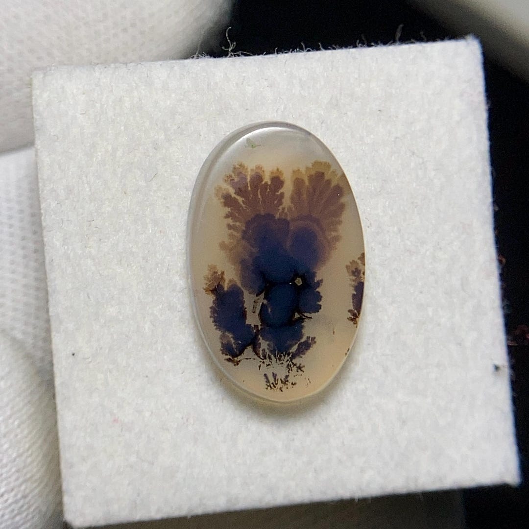 Natural Tree Like Pattern Dendrite Agate Cabochon 16x10x2mm,inclusion ...