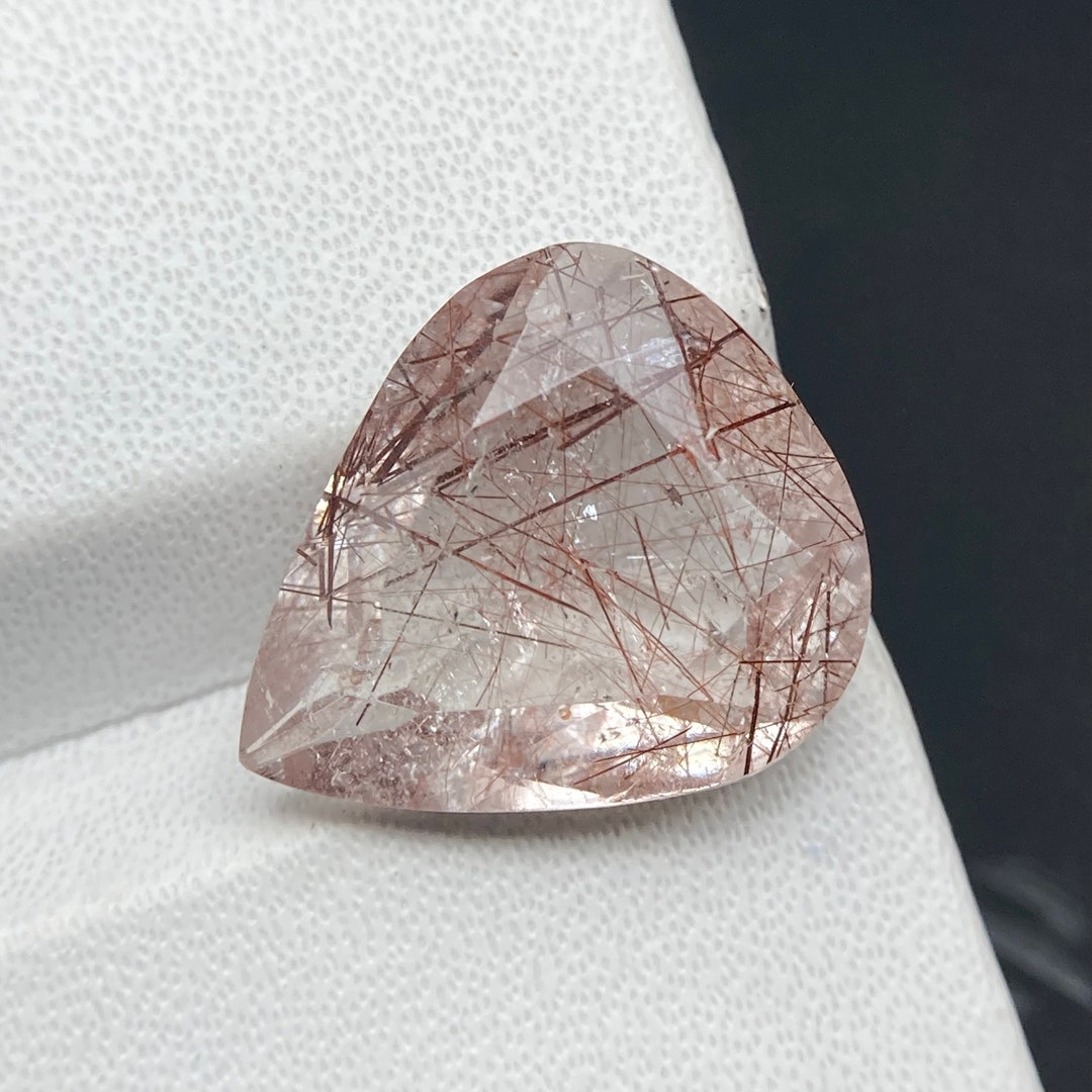 Rare Copper Rutile Needles in Quartz Cut Gemstone Pear Shape - Etsy