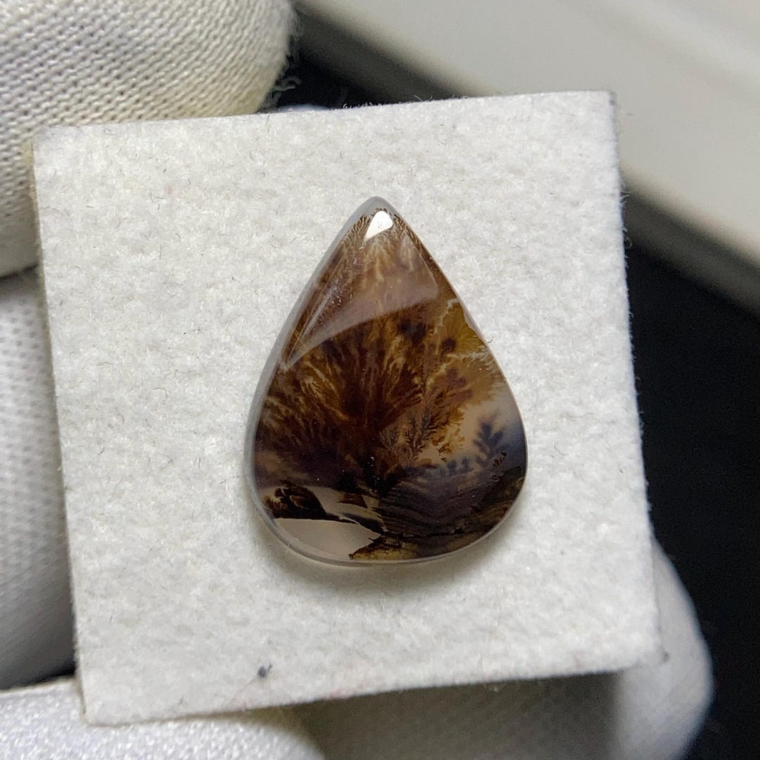 Natural Tree Like Pattern Dendrite Agate Cabochon 16x12x3mm,inclusion ...