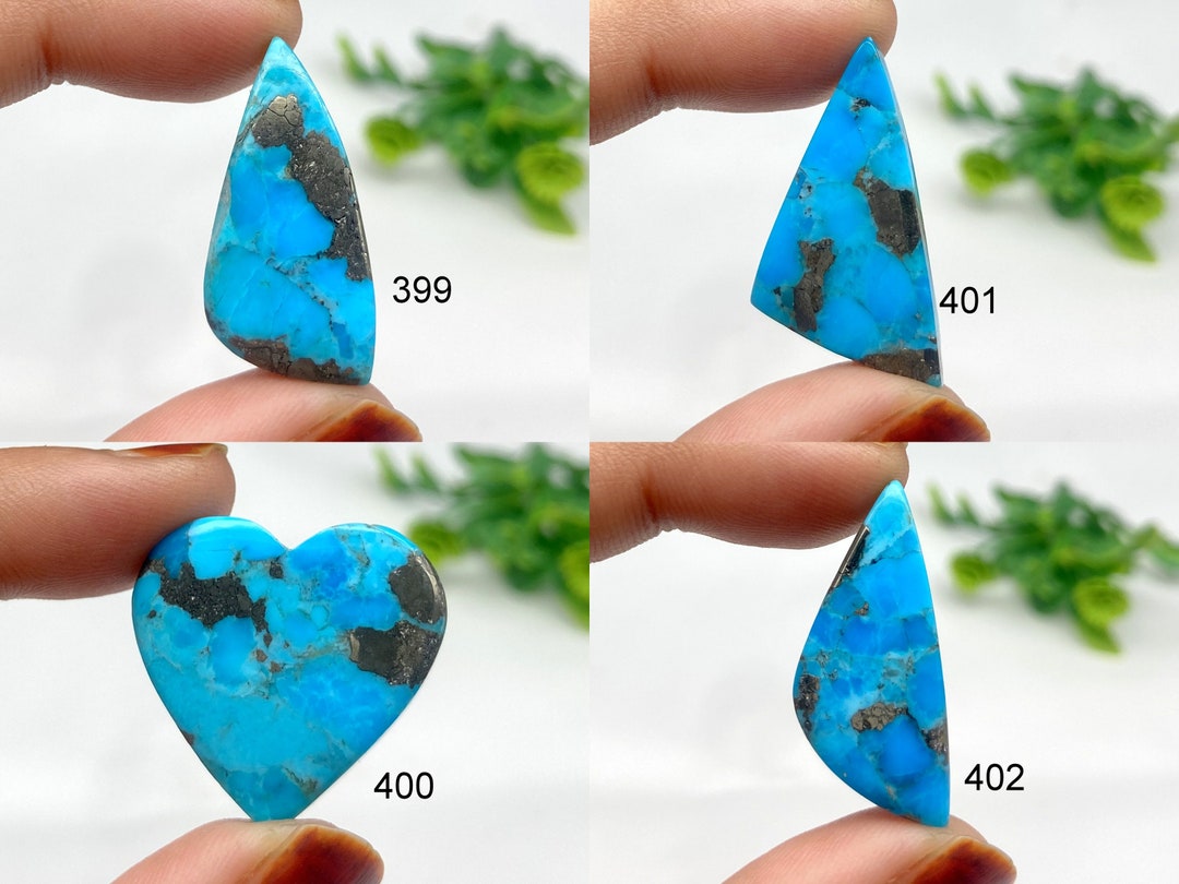 Pyrite Turquoise Cabochons, Natural Semi Precious Gemstone for Jewelry ...