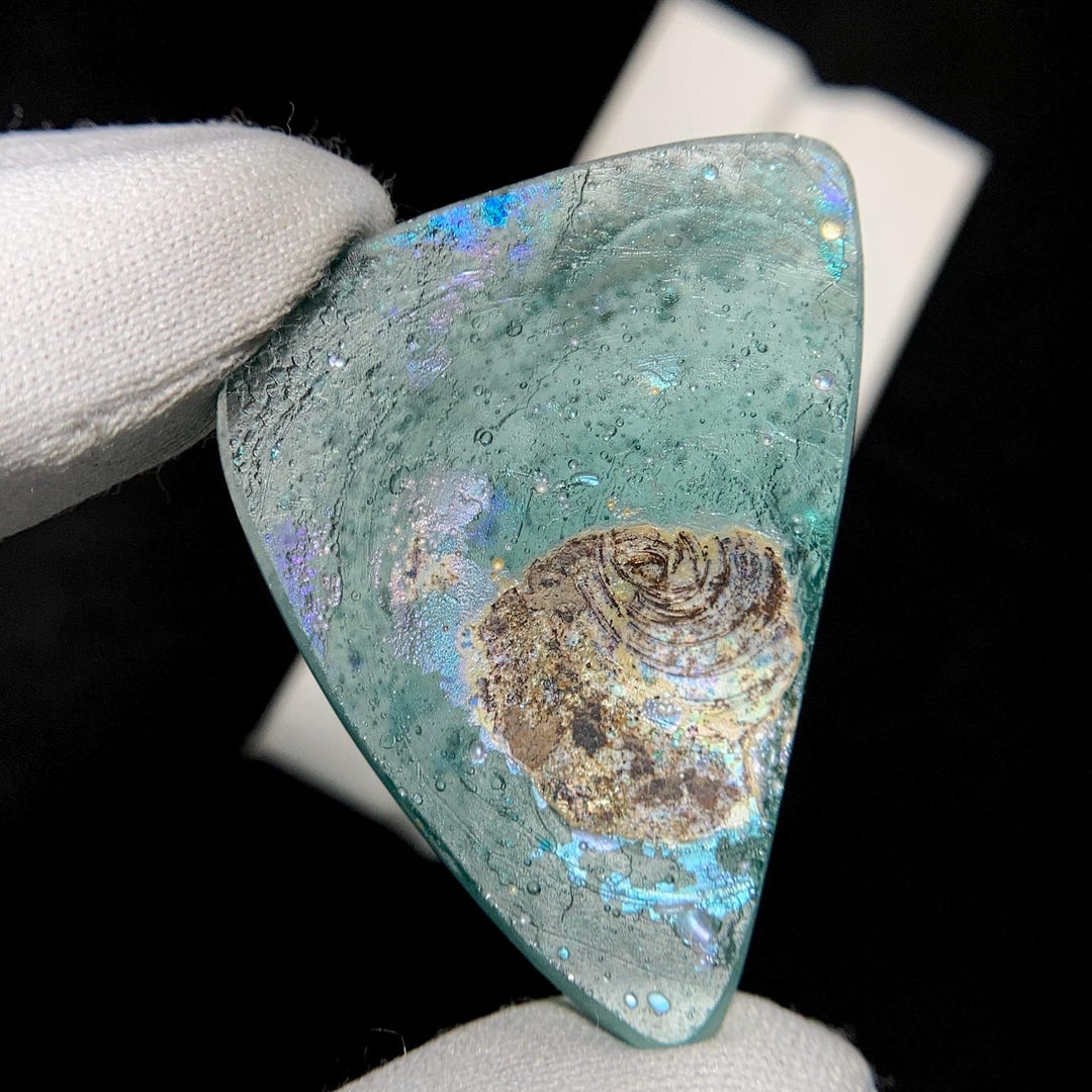 Unique Pattern....! Ancient Roman Glass, Amazing Multi Flashing Glass ...